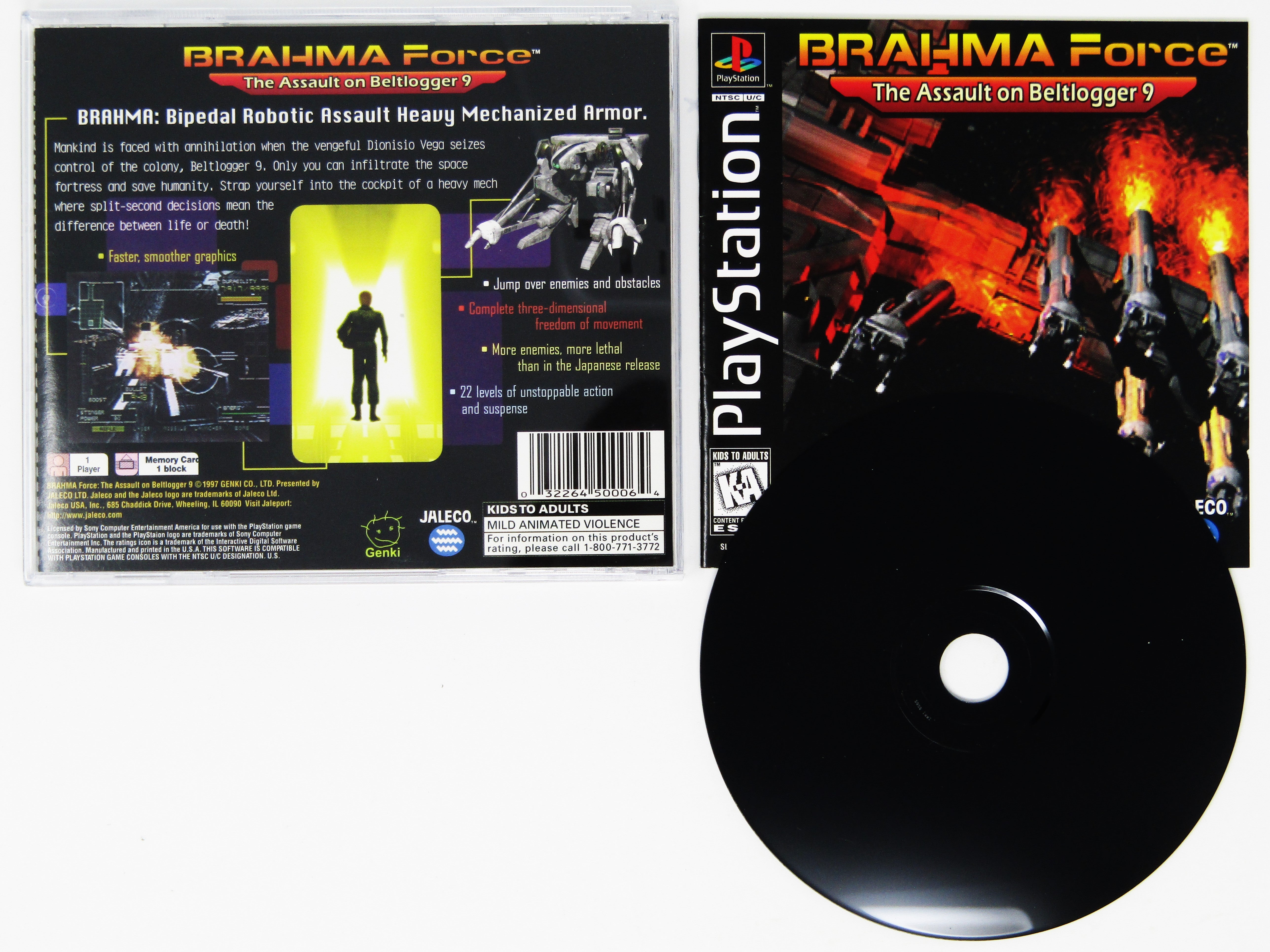 BRAHMA Force the Assault on Beltlogger 9 (PlayStation / PS1) – Retro MTL