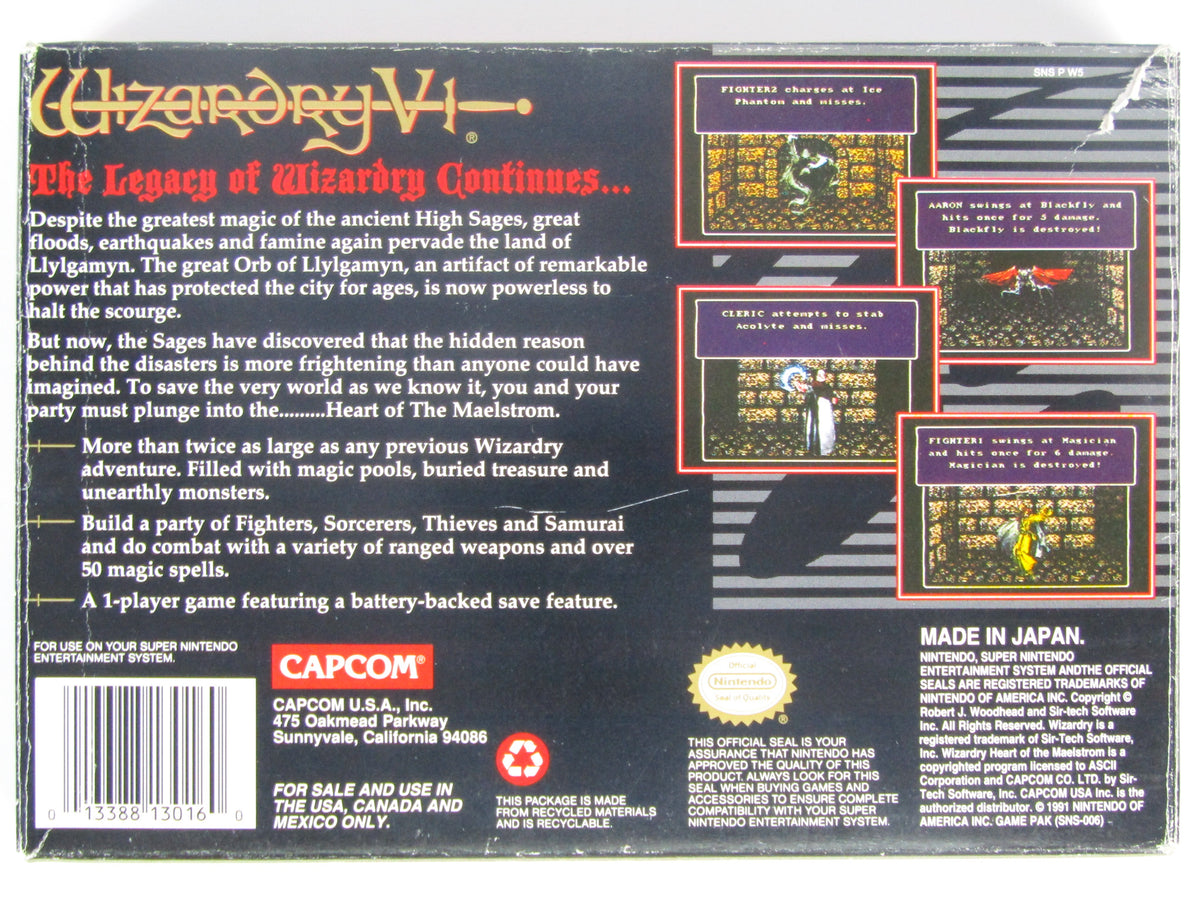 Wizardry V 5 Heart Of The Maelstrom (Super Nintendo / SNES) – RetroMTL