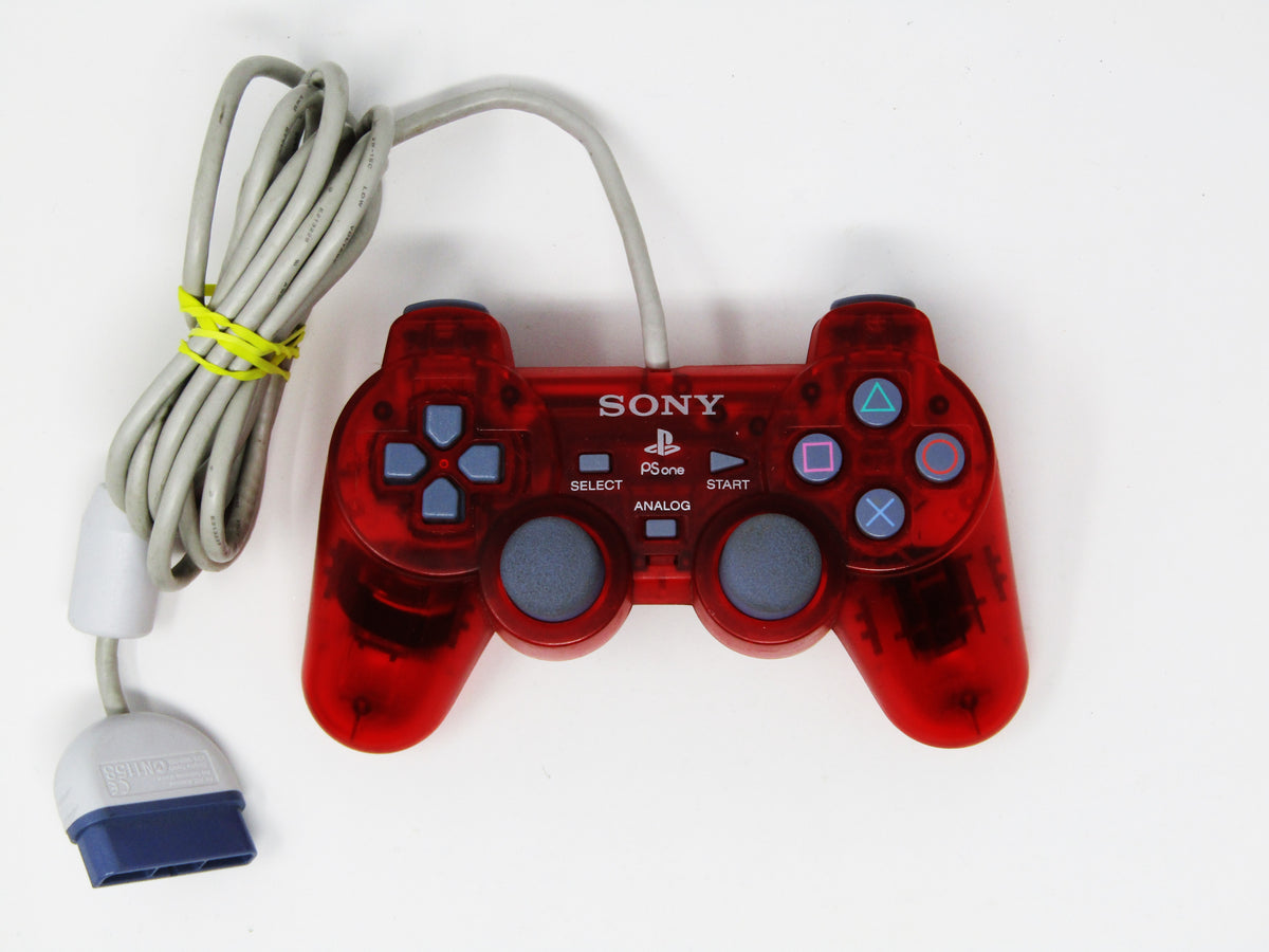Clear Red Dual Shock Controller - PSone (PlayStation / PS1) – Retro MTL