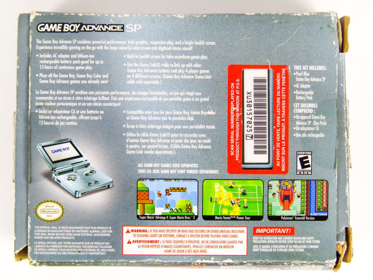 Nintendo Game Boy Advance SP System [AGS-101] Pearl Blue (GBA) – Retro MTL