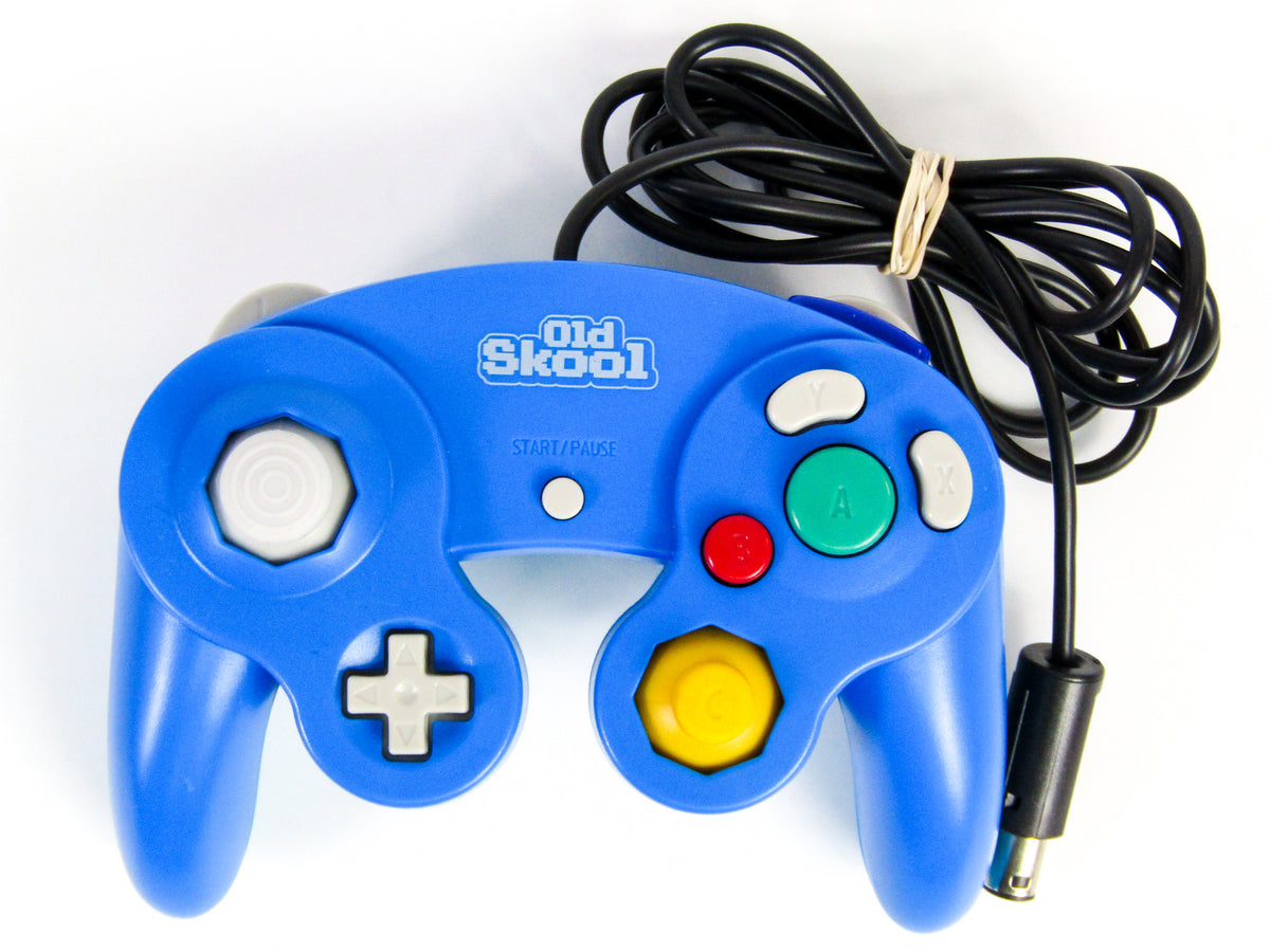 Blue Gamecube Wired Controller [Old Skool] (Nintendo Wii / Gamecube ...