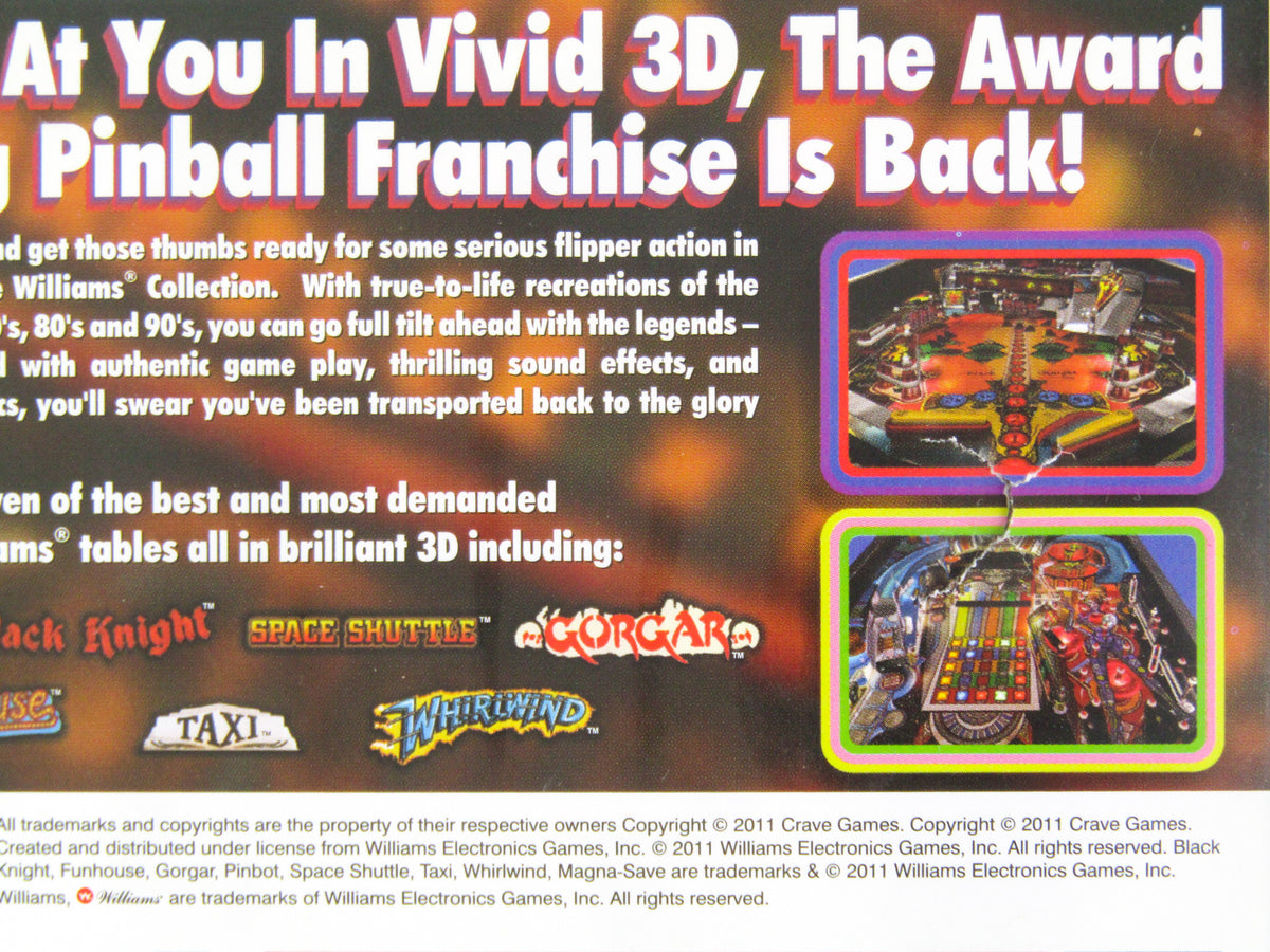 Pinball Hall Of Fame: The Williams Collection (Nintendo 3DS) – Retro MTL