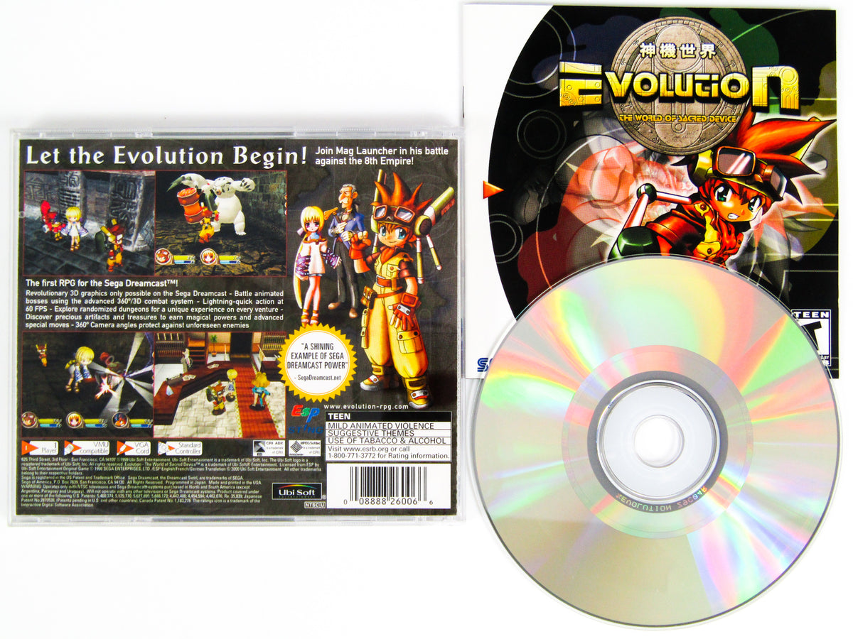 Evolution the World of Sacred Device (Sega Dreamcast) – RetroMTL
