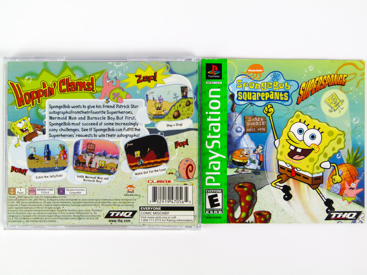 SpongeBob SquarePants Super Sponge [Greatest Hits] (PlayStation / PS1 ...