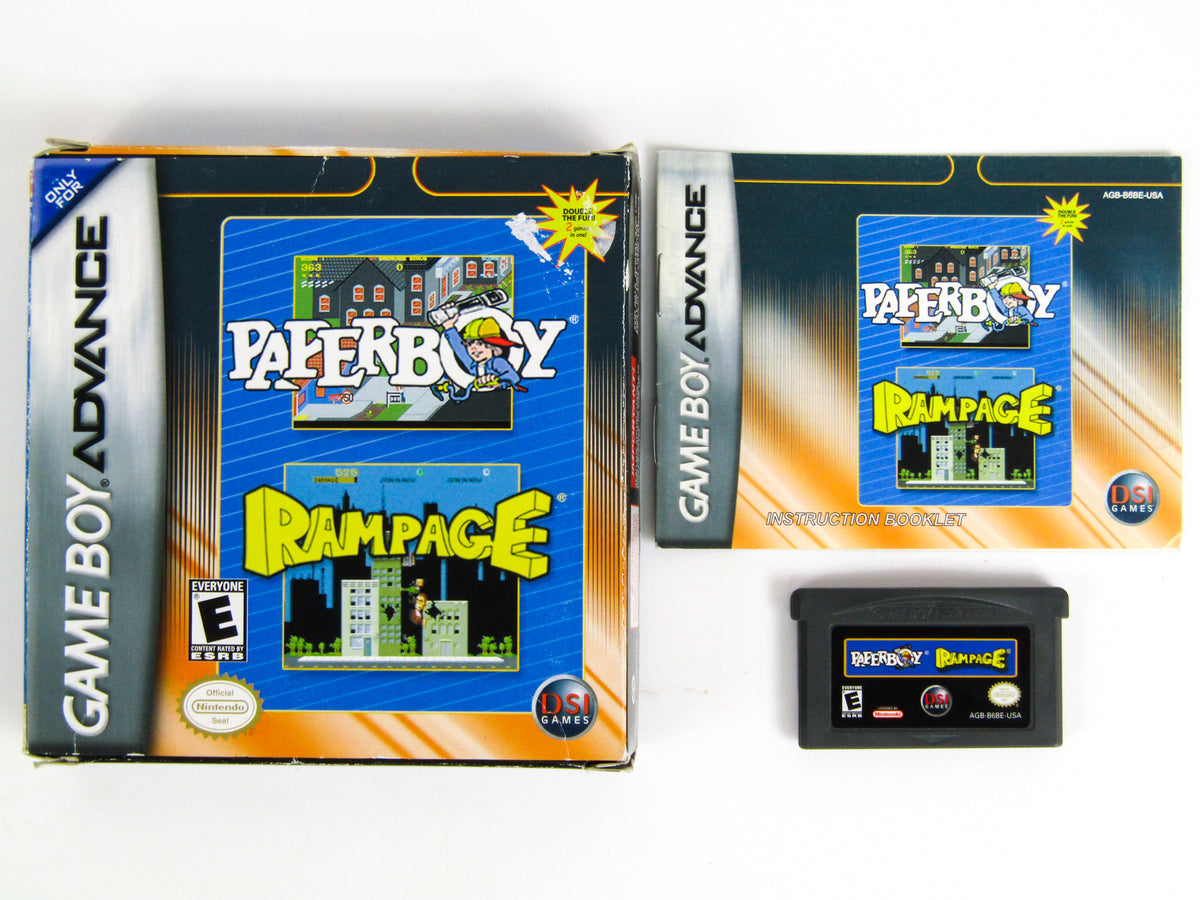 Paperboy & Rampage (Game Boy Advance / GBA) – RetroMTL
