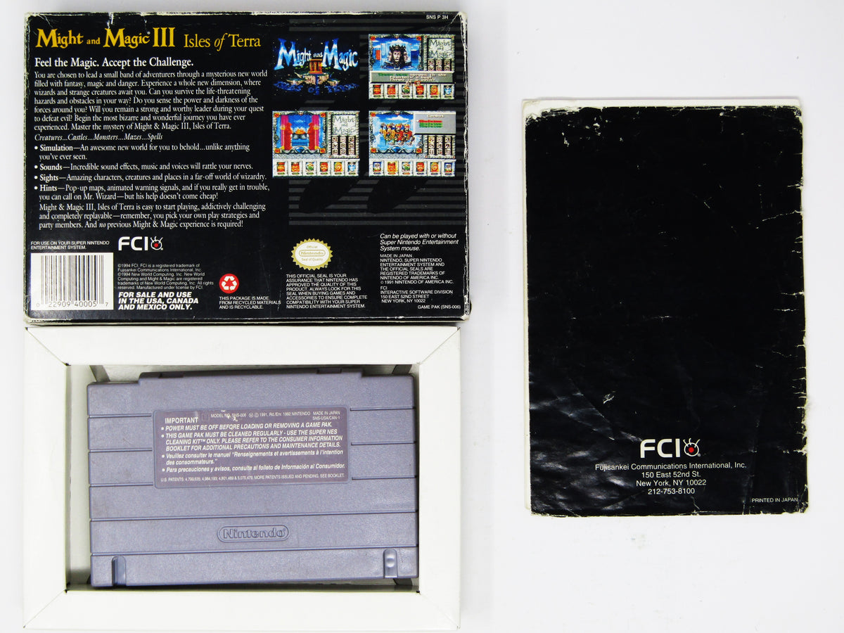 Might And Magic III 3 Isles Of Terra (Super Nintendo / SNES) – RetroMTL