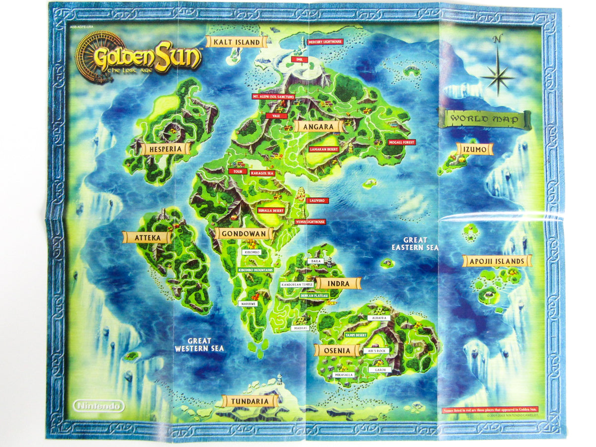 Golden Sun The Lost Age [Map] (Game Boy Advance / GBA) – RetroMTL