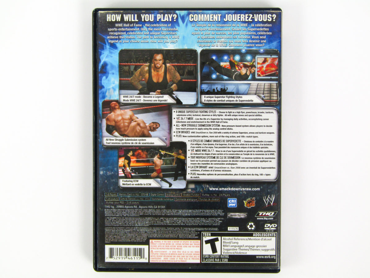 WWE Smackdown Vs. Raw 2008 (PlayStation 2 / PS2) – Retro MTL