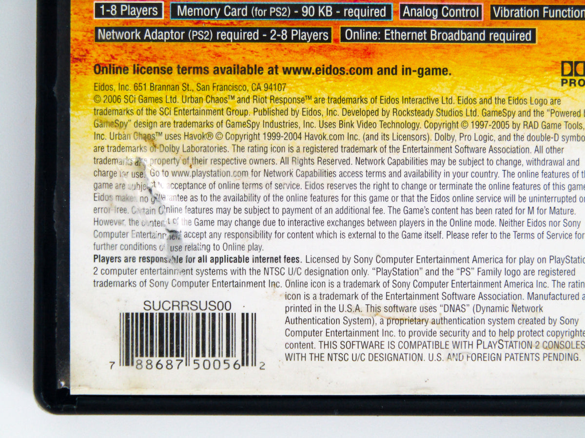 Urban Chaos Riot Response (PlayStation 2 / PS2) – Retro MTL