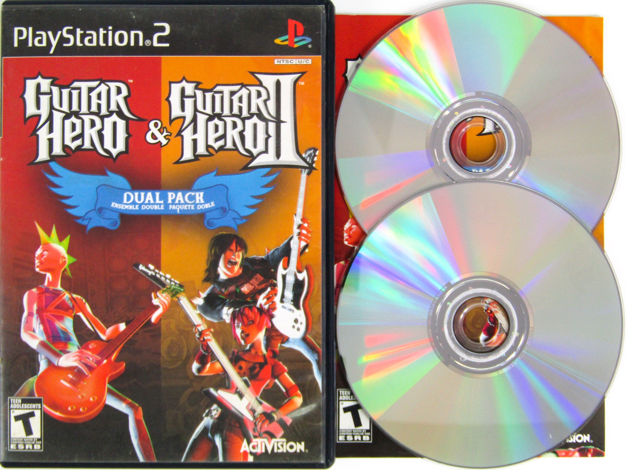 Guitar Hero & Guitar Hero 2 Dual Pack (PlayStation 2 / PS2) – Retro MTL