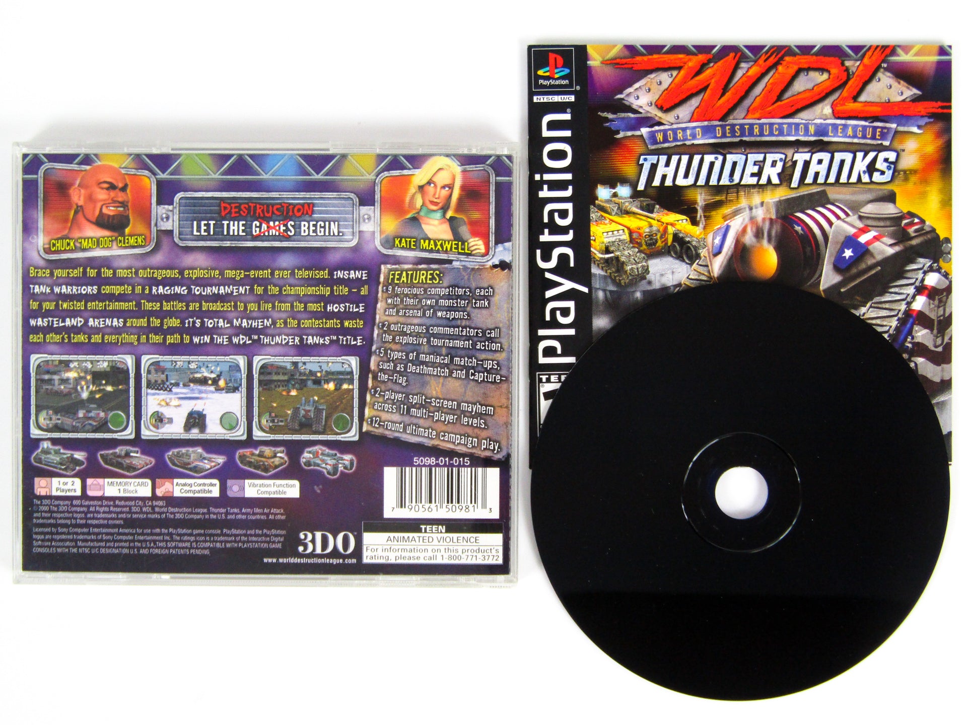 WDL Thunder Tanks (PlayStation / PS1) – Retro MTL