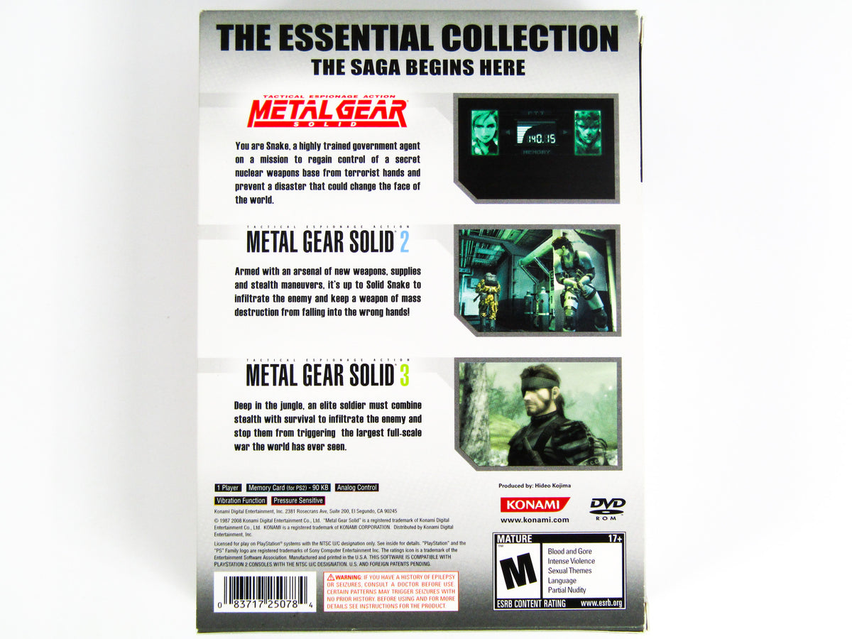 Metal Gear Solid Essential Collection (Playstation 2 / PS2) – RetroMTL