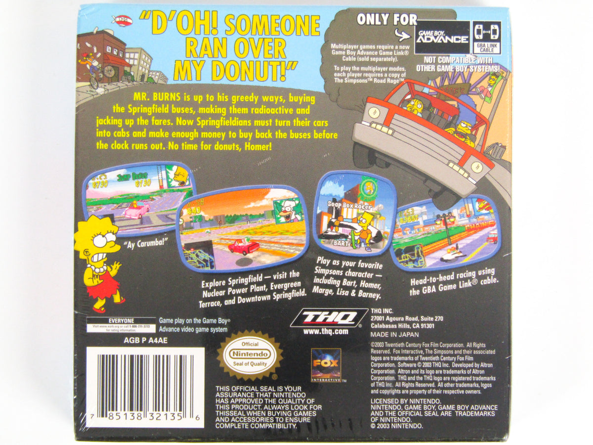 The Simpsons Road Rage (Nintendo Game Boy Advance / GBA) – Retro MTL