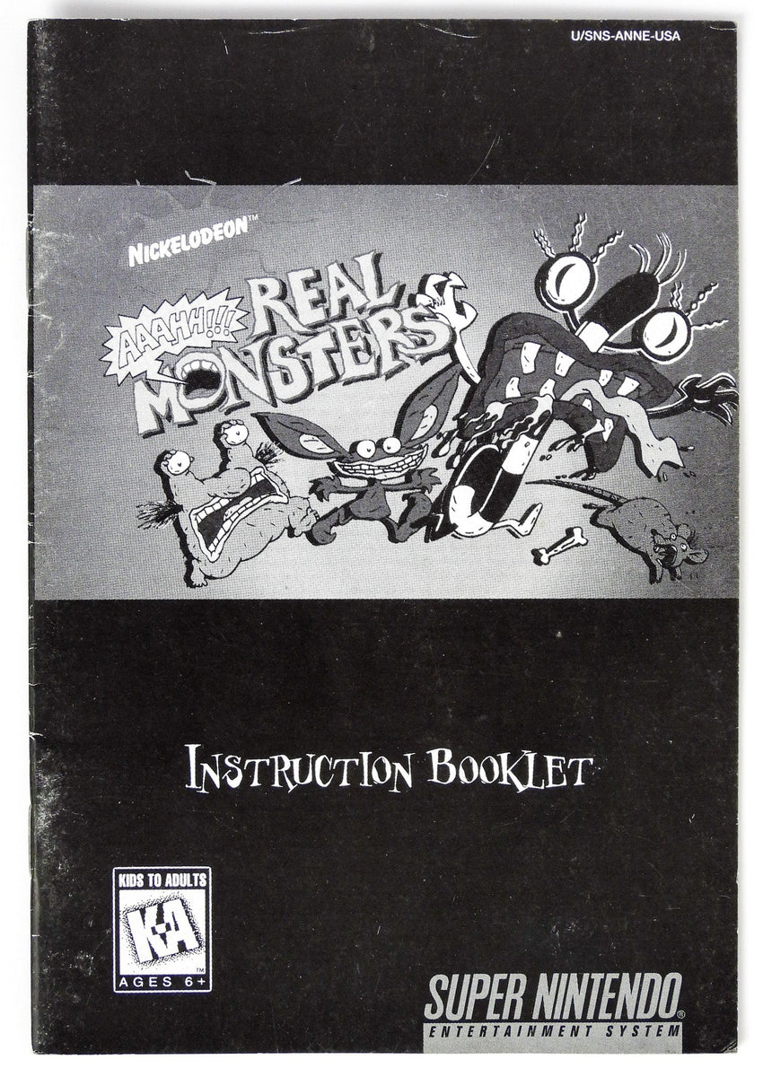 AAAHH Real Monsters [Manual] (Super Nintendo / SNES) – Retro MTL