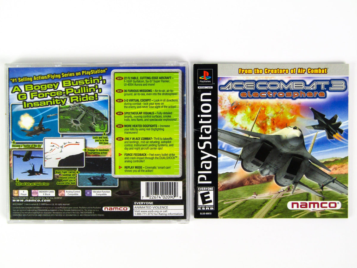 Ace Combat 3 Electrosphere (Playstation / PS1) – RetroMTL