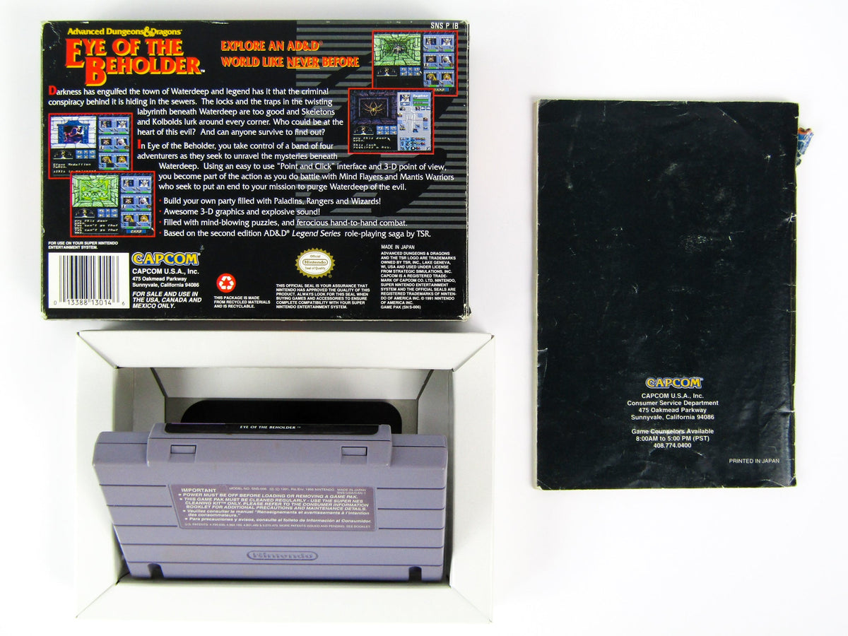 Advanced Dungeons & Dragons Eye Of The Beholder (Super Nintendo / SNES ...