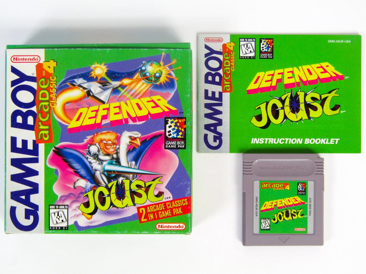 Arcade Classic 4: Defender And Joust (Game Boy) – Retro MTL