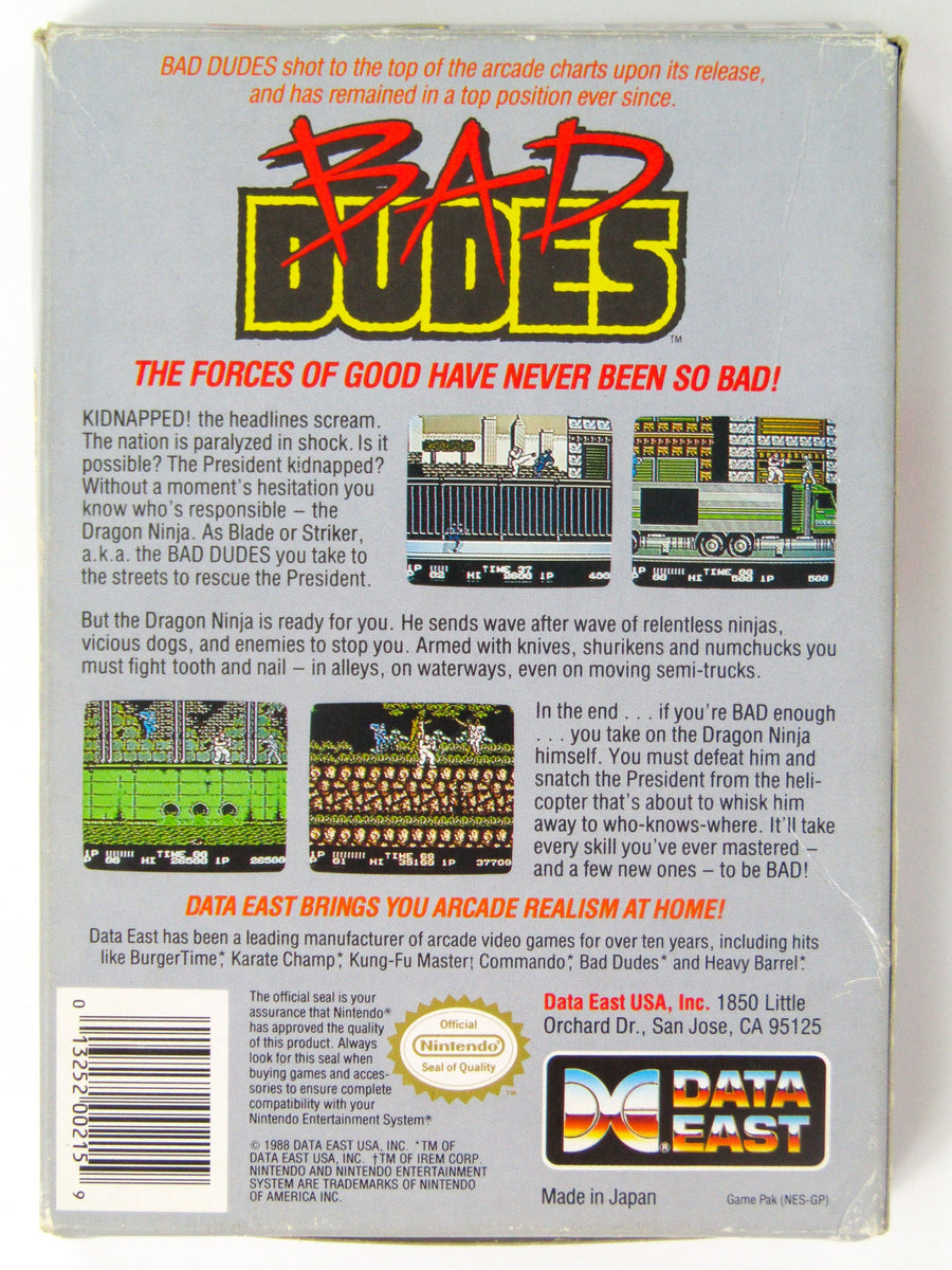 Bad Dudes (Nintendo / NES) – RetroMTL