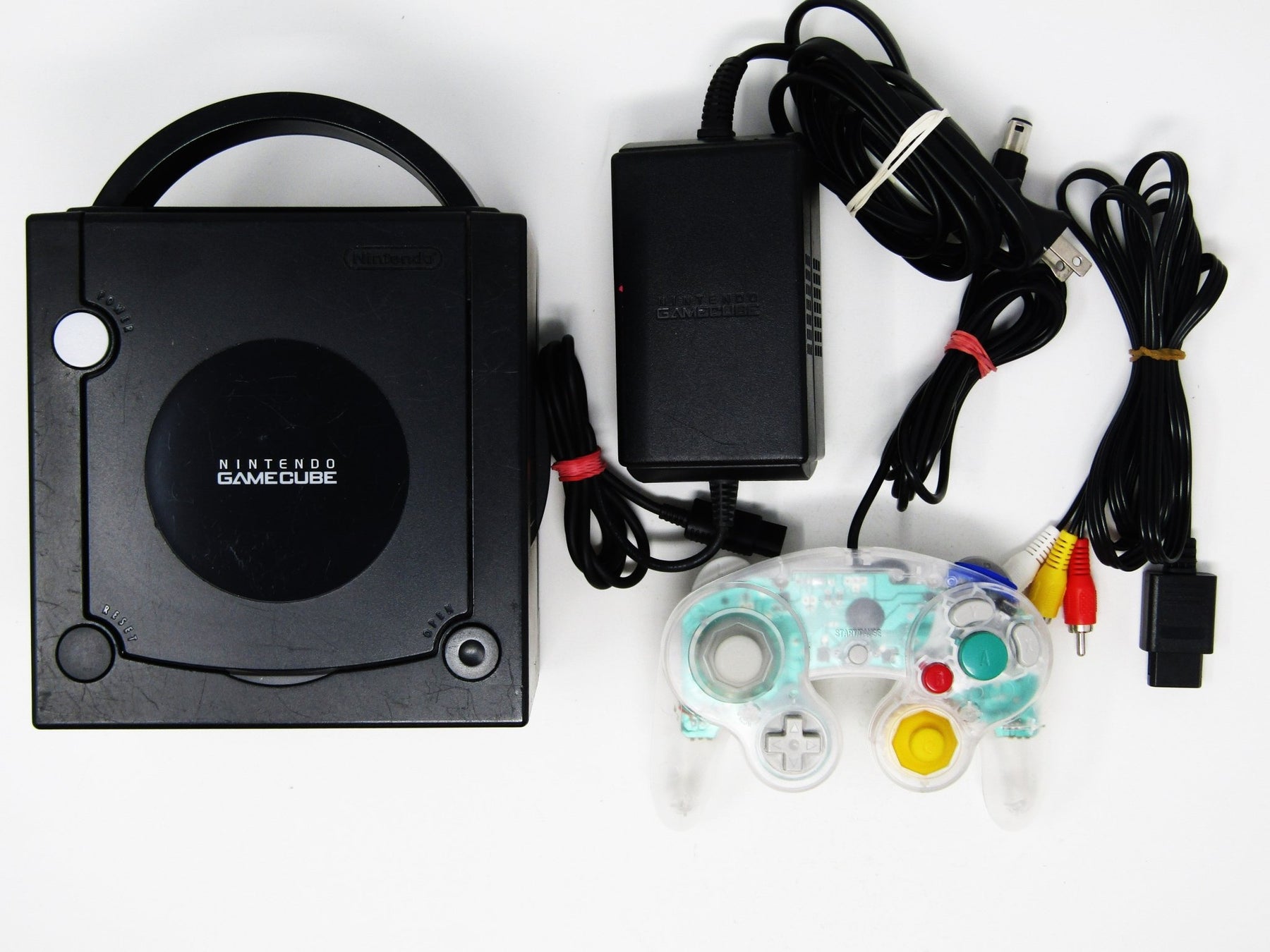 Nintendo GameCube System [DOL-101] Black with 1 Unofficial Controller ...